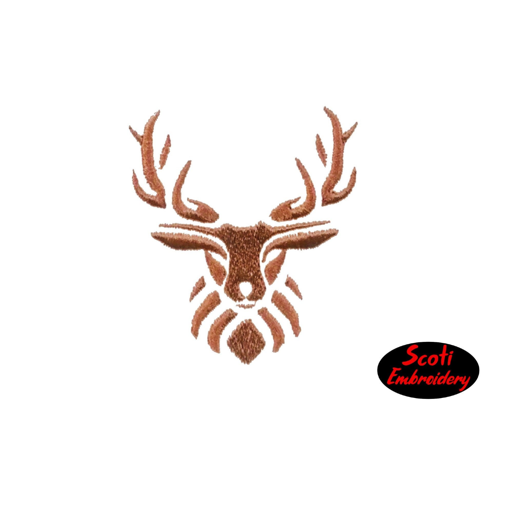 Stag Machine Embroidery Design Embroidered Stag Designs - Etsy