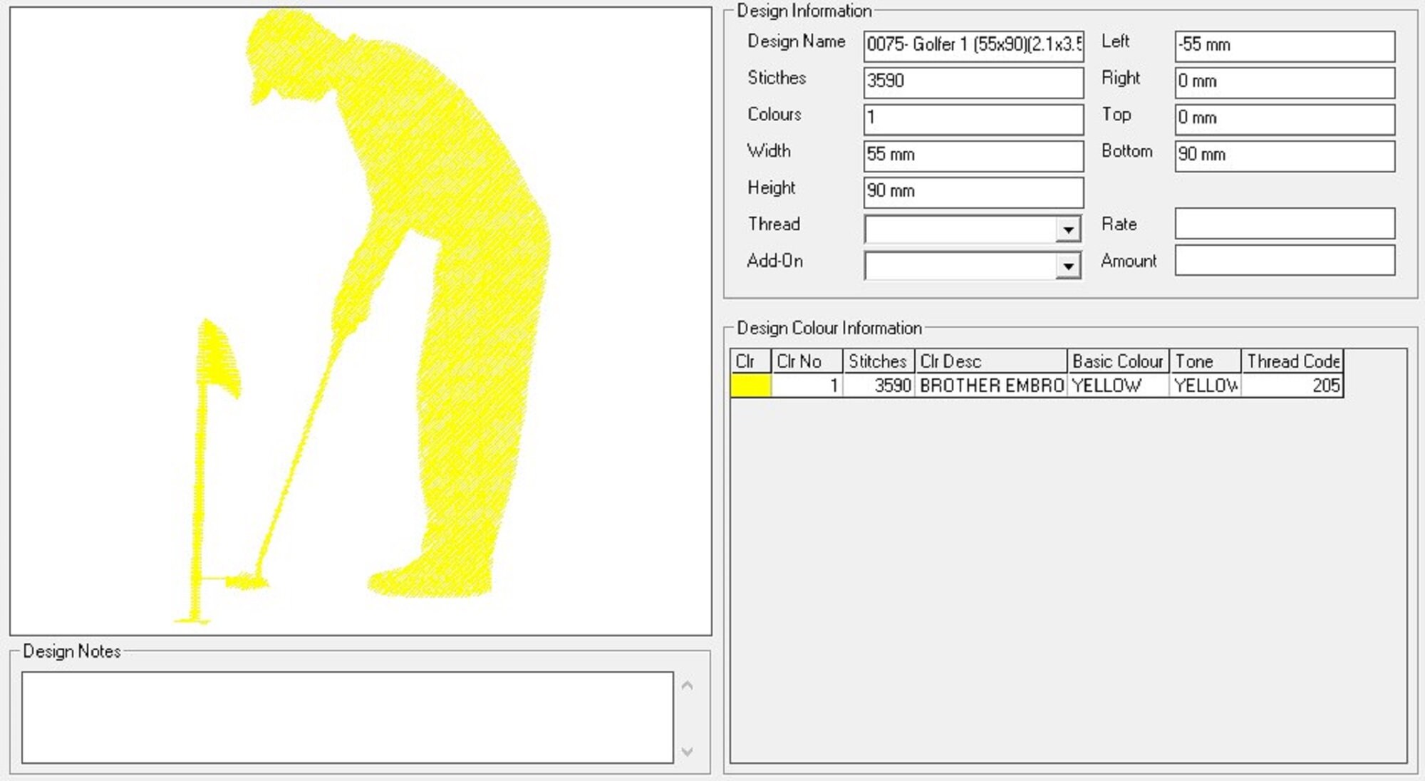 Golfer Machine Embroidery Designs Embroidered Golf Design | Etsy