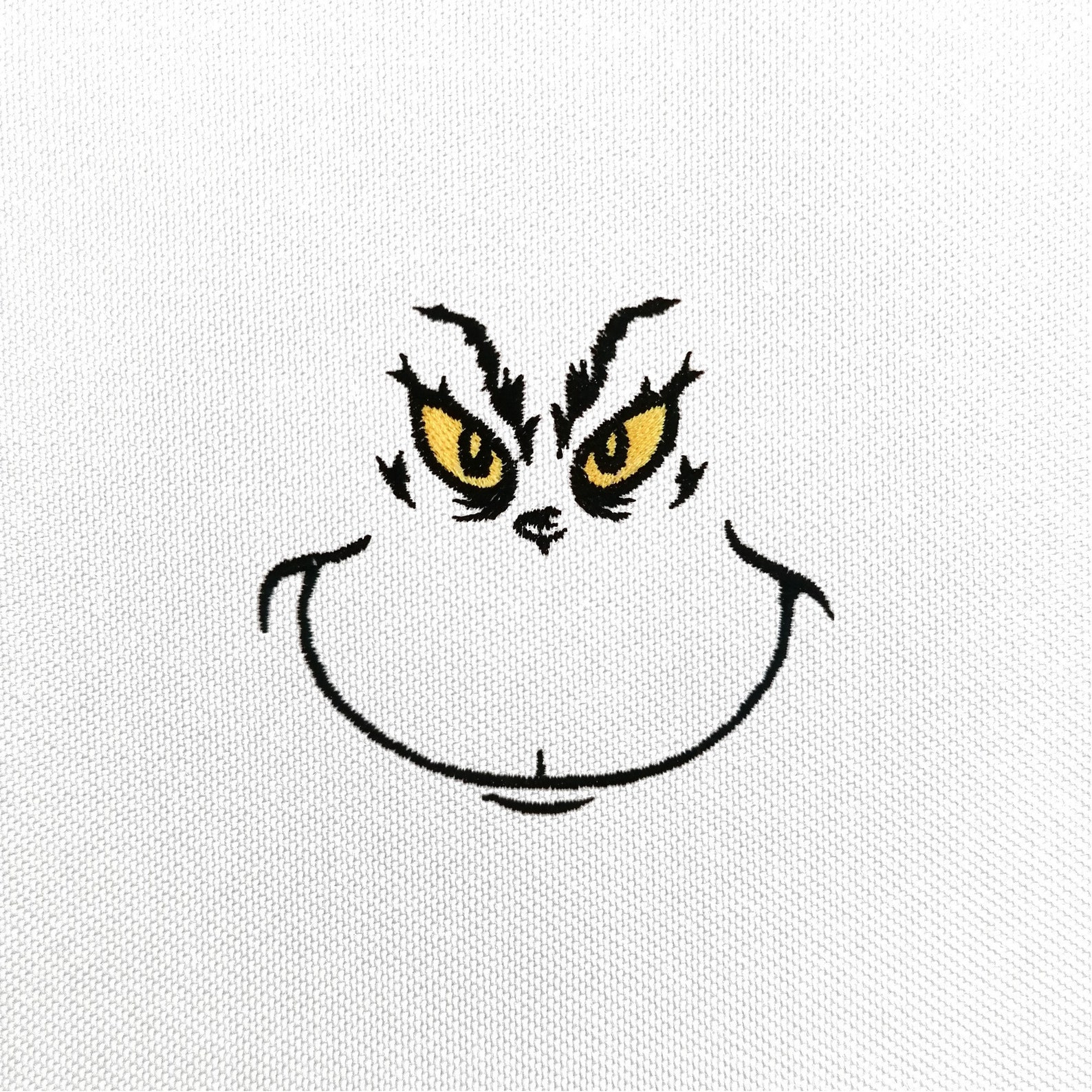 The Grinch Face Machine Embroidery Design, Embroidered Grinch Face ...