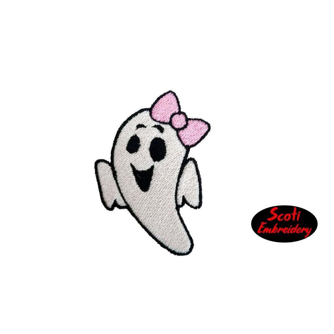 Cute Ghost Embroidery Design, Cute Ghost Embroidery Designs, Girl Ghost ...