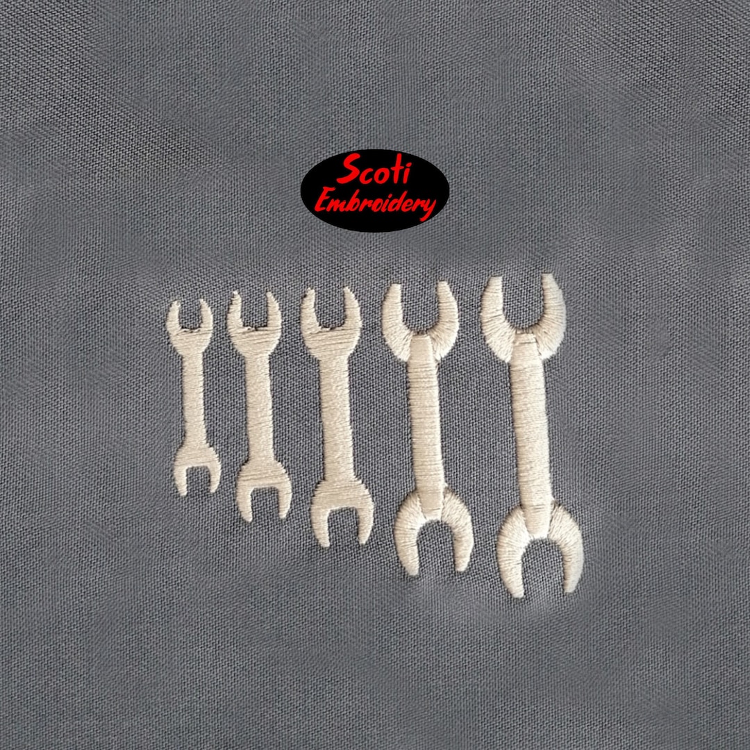 Mini Spanner Embroidery Design, Spanner Embroidery Designs, Embroidered ...