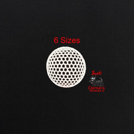 Golf Ball Embroidery Design Embroidered Golf Ball Designs | Etsy
