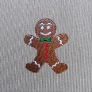 Gingerbread Man Embroidery Design, Embroidered Gingerbread Man ...