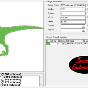 Dinosaur Shape Embroidery Designs, Dinosaur Machine Embroidery Design ...