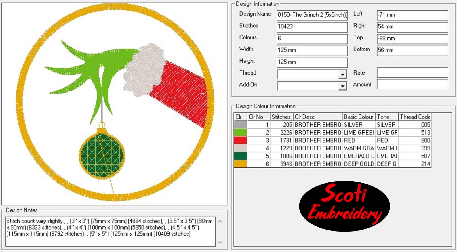The Grinch Machine Embroidery Design Set Embroidered the | Etsy