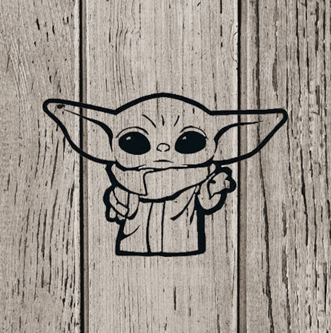 Baby Yoda Vinyl Decal Magic Band Decal Baby Yoda Car Decal Baby Yoda ...
