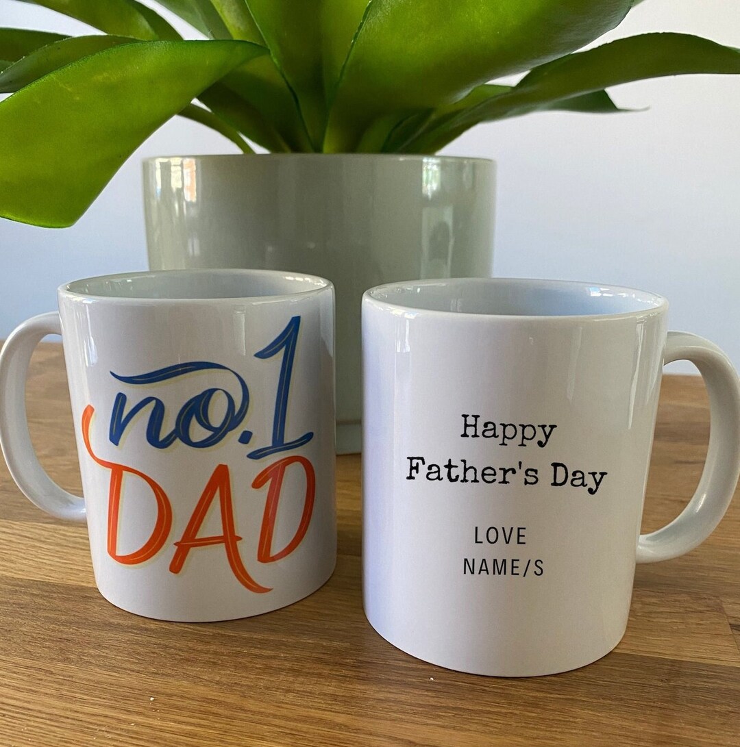 No 1. Dad Mug - No.1 Dad, Father's Day, Birthday Mug for Dad, Dad Gifts ...
