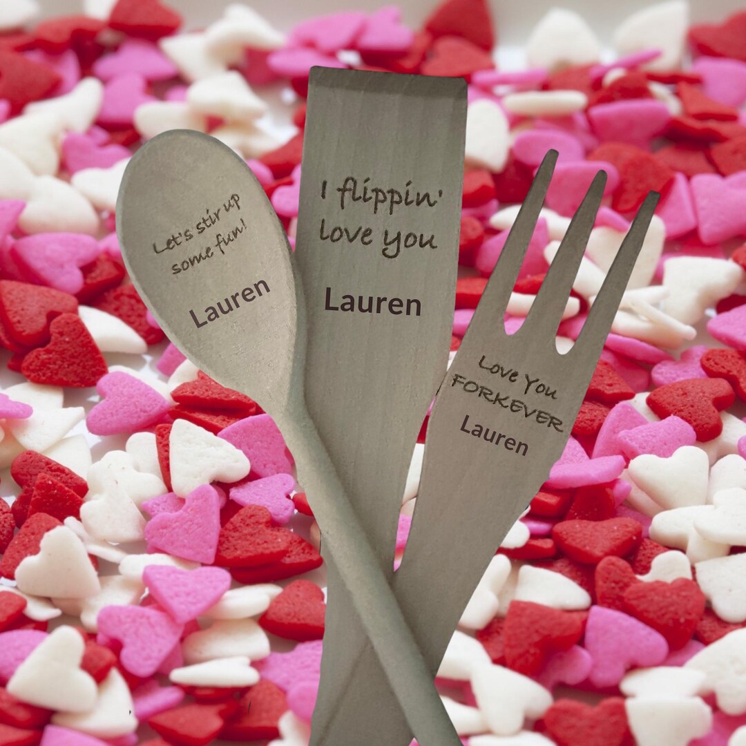 Personalised Engraved Cooking Utensils Couples, Gift for Couples ...