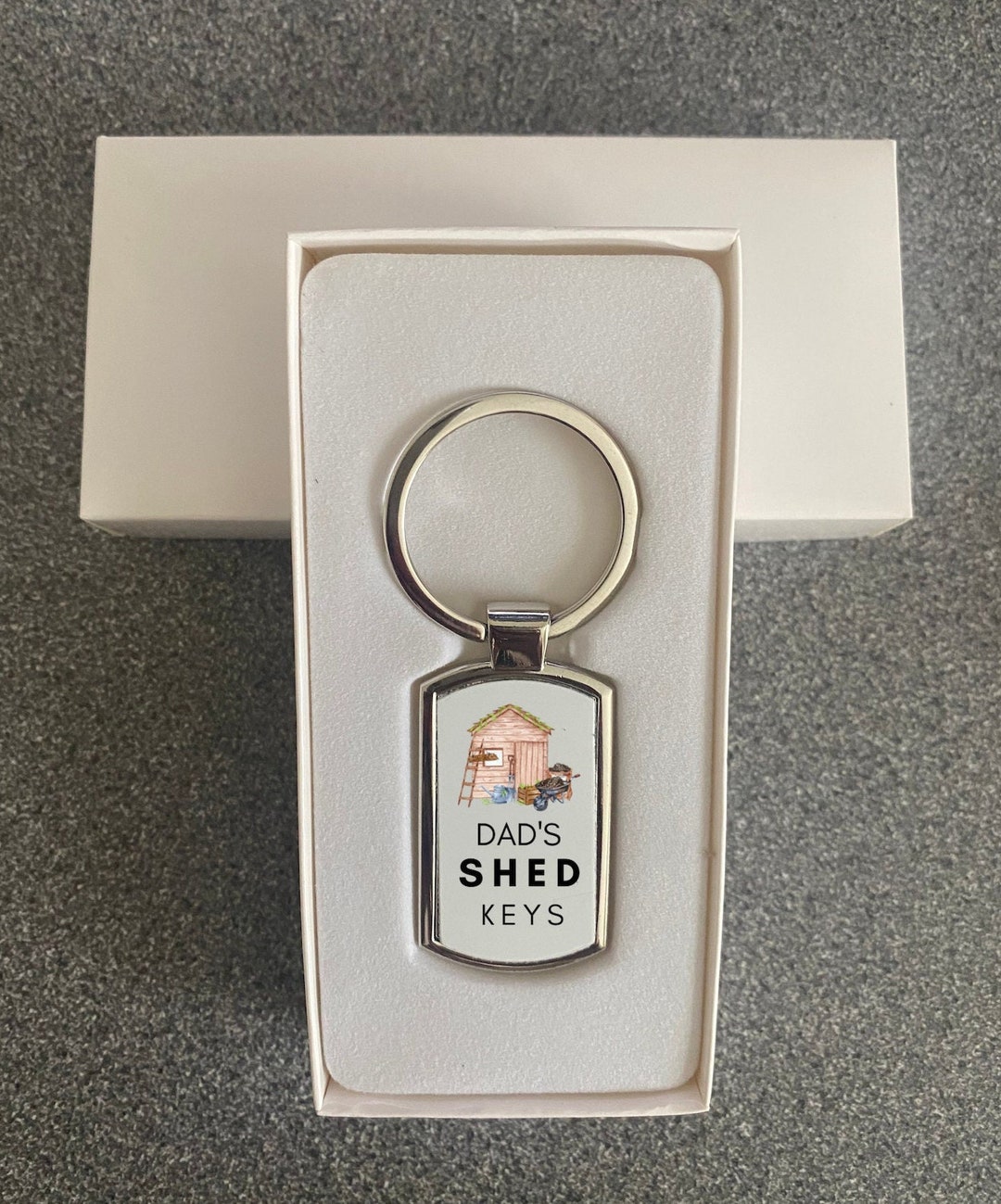 Personalised Metal Keyring - Shed Keys, Shed, Keys, Garden Gift, Shed ...