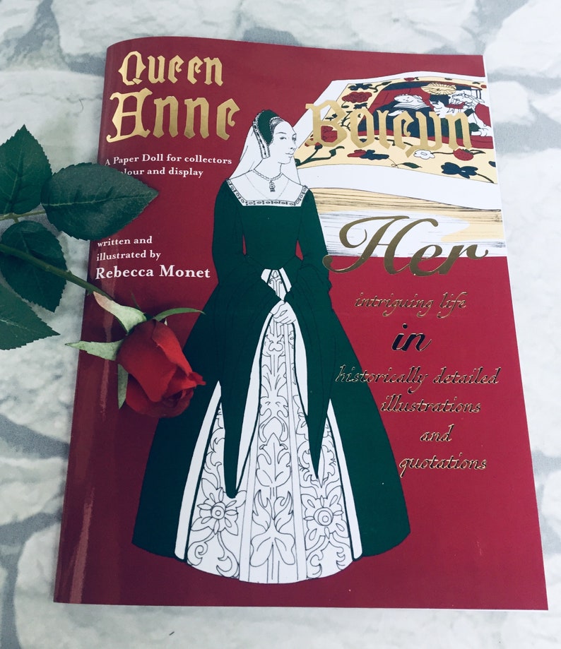 Queen Anne Boleyn Paper Doll Colouring Book - Etsy Canada