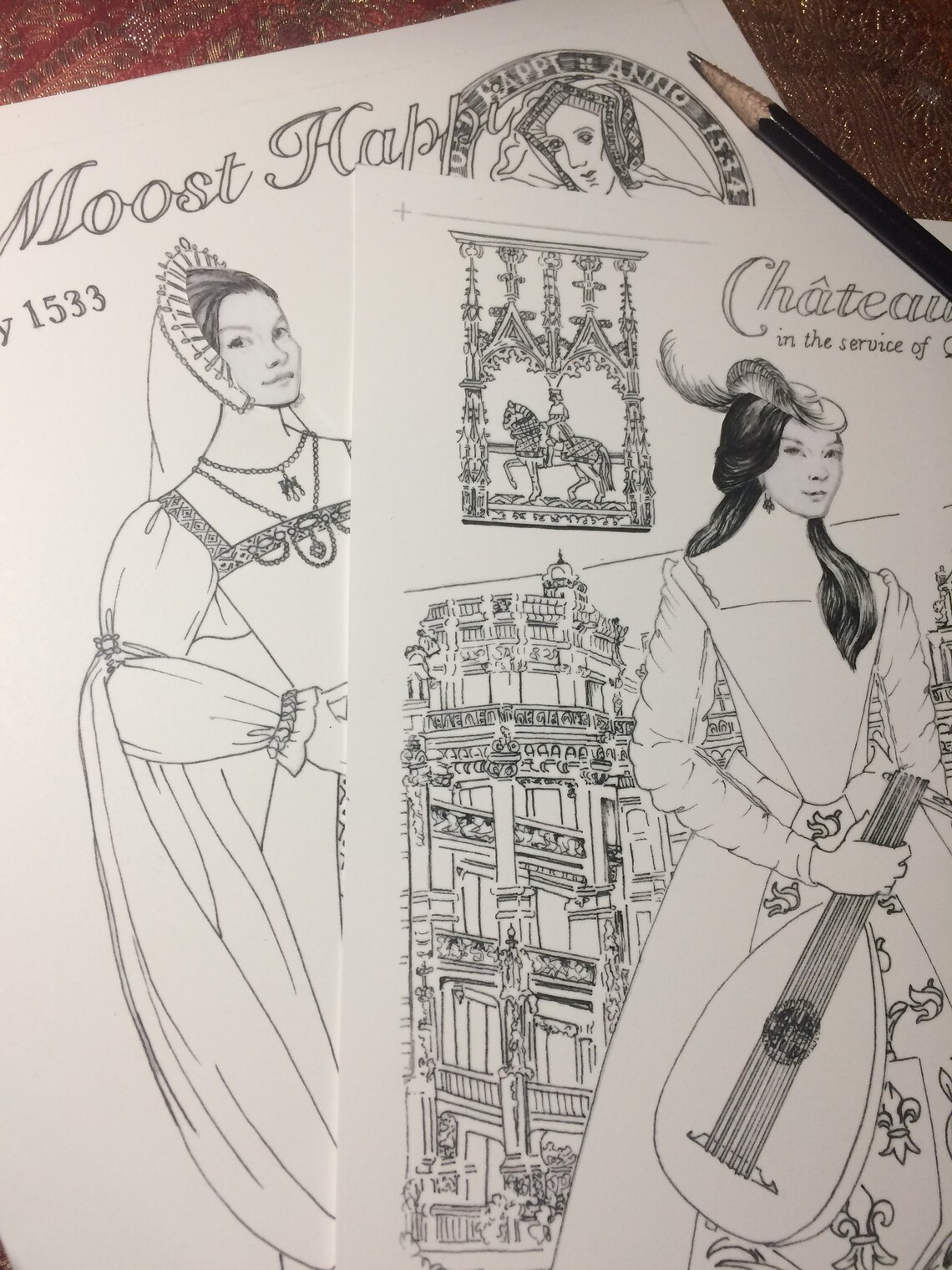 Queen Anne Boleyn Paper Doll Colouring Book - Etsy