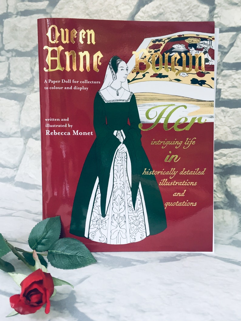 Queen Anne Boleyn Paper Doll Colouring Book - Etsy Canada