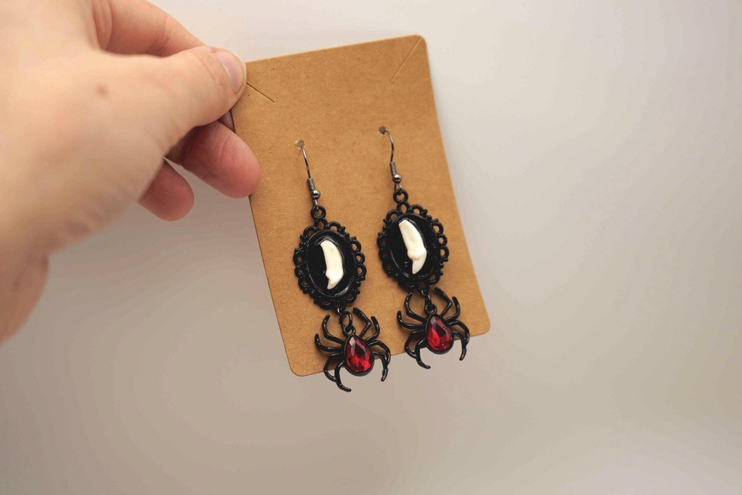 Genuine Fox Tooth Dangle Earrings Teeth Real Fang Canine Animal Bone ...