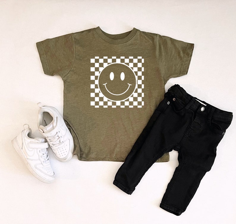 Checkered Smiley Face Unisex T-shirt Fun Smiley Face T-shirt - Etsy