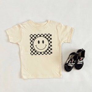Checkered Smiley Face Unisex T-shirt | Fun Smiley Face T-shirt for the ...