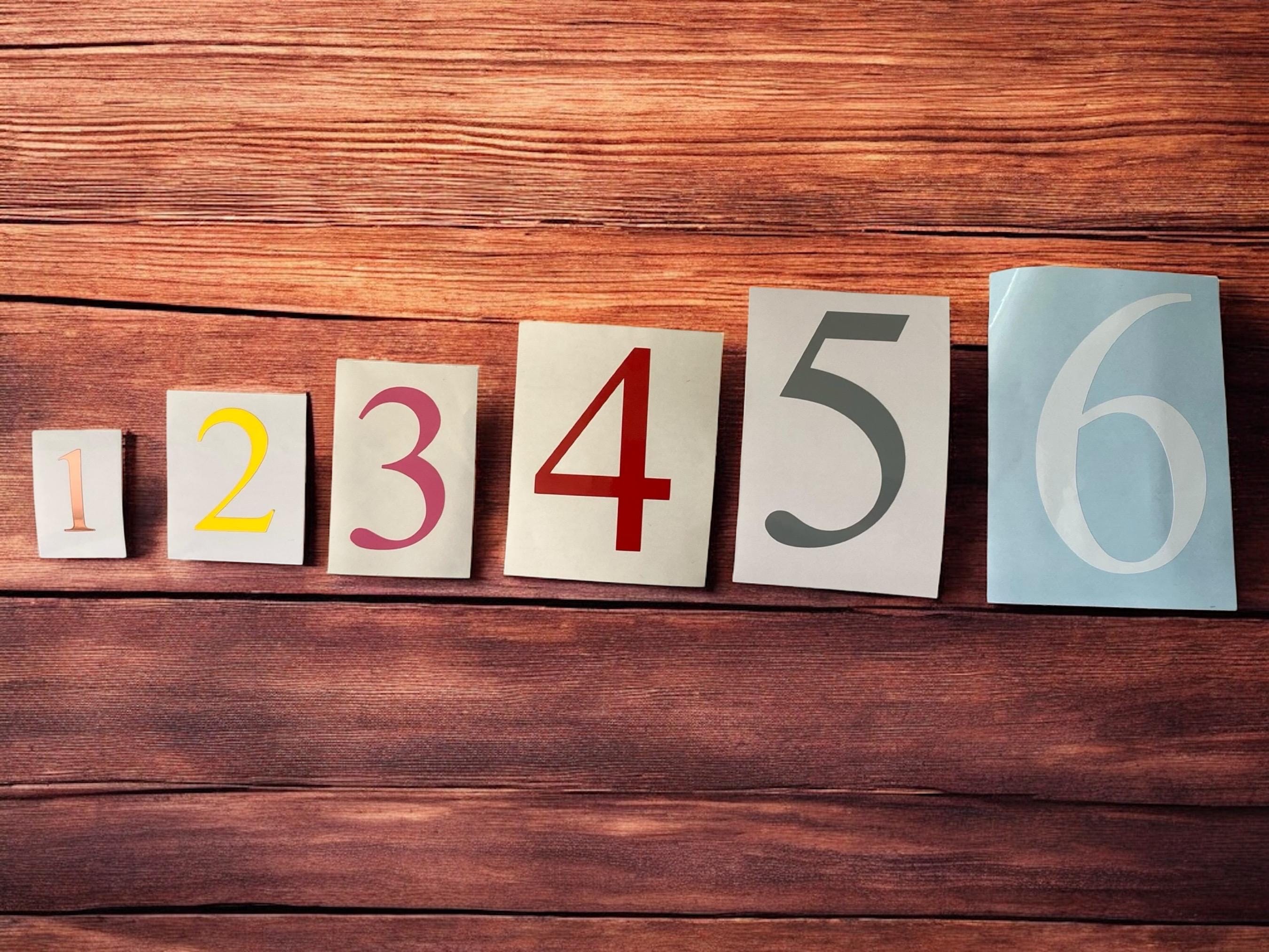 Custom Vinyl Number Stickers | House, Door & Wheelie Bin Numbers | Self ...