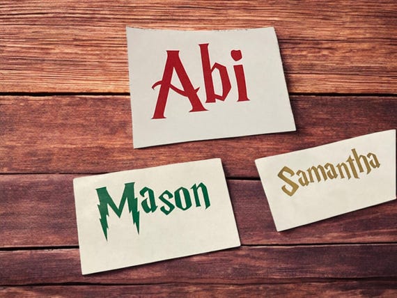Harry Potter Themed Name Tags