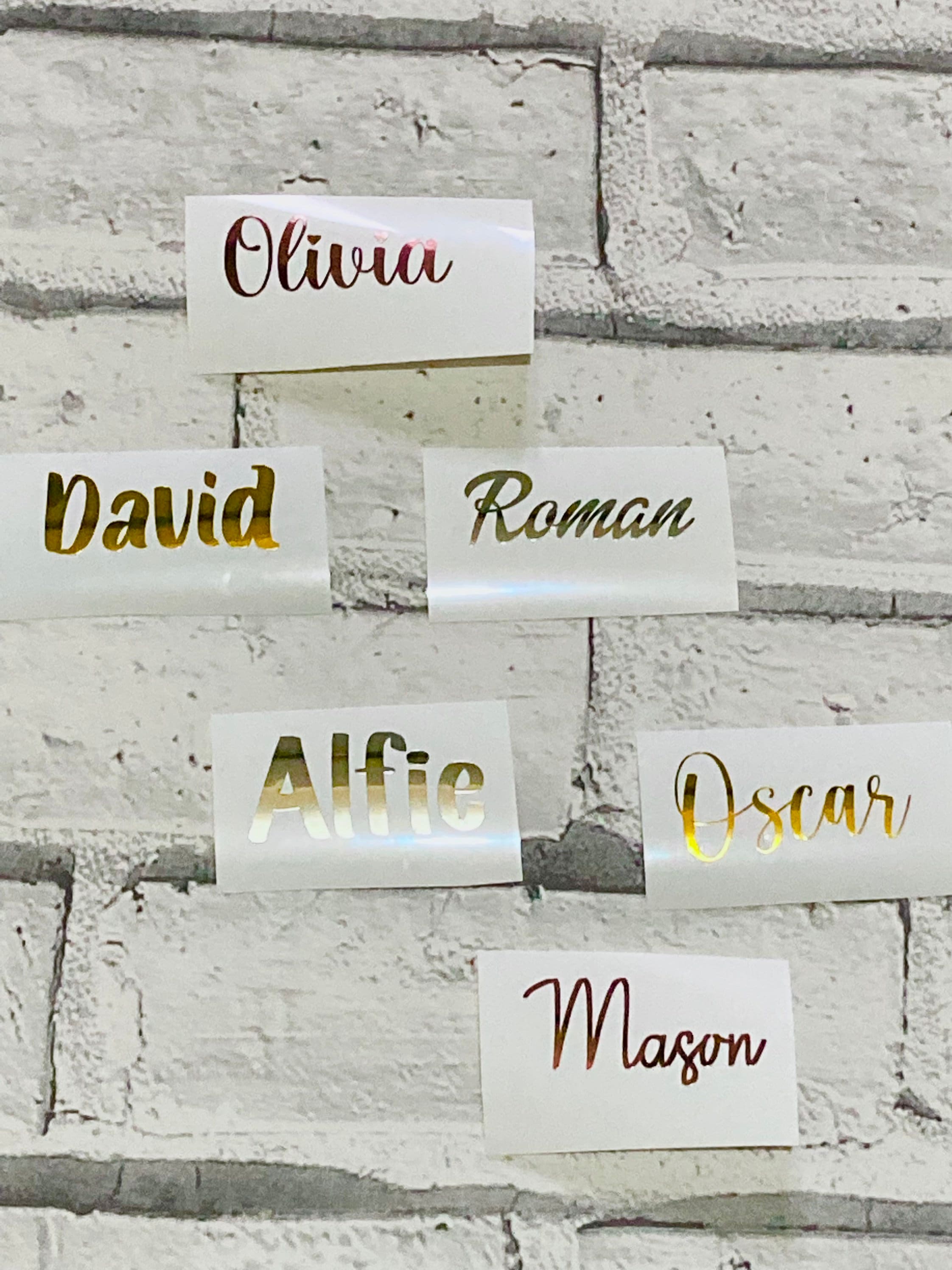 Personalised Name Labels Name Sticker Name Decal Vinyl - Etsy