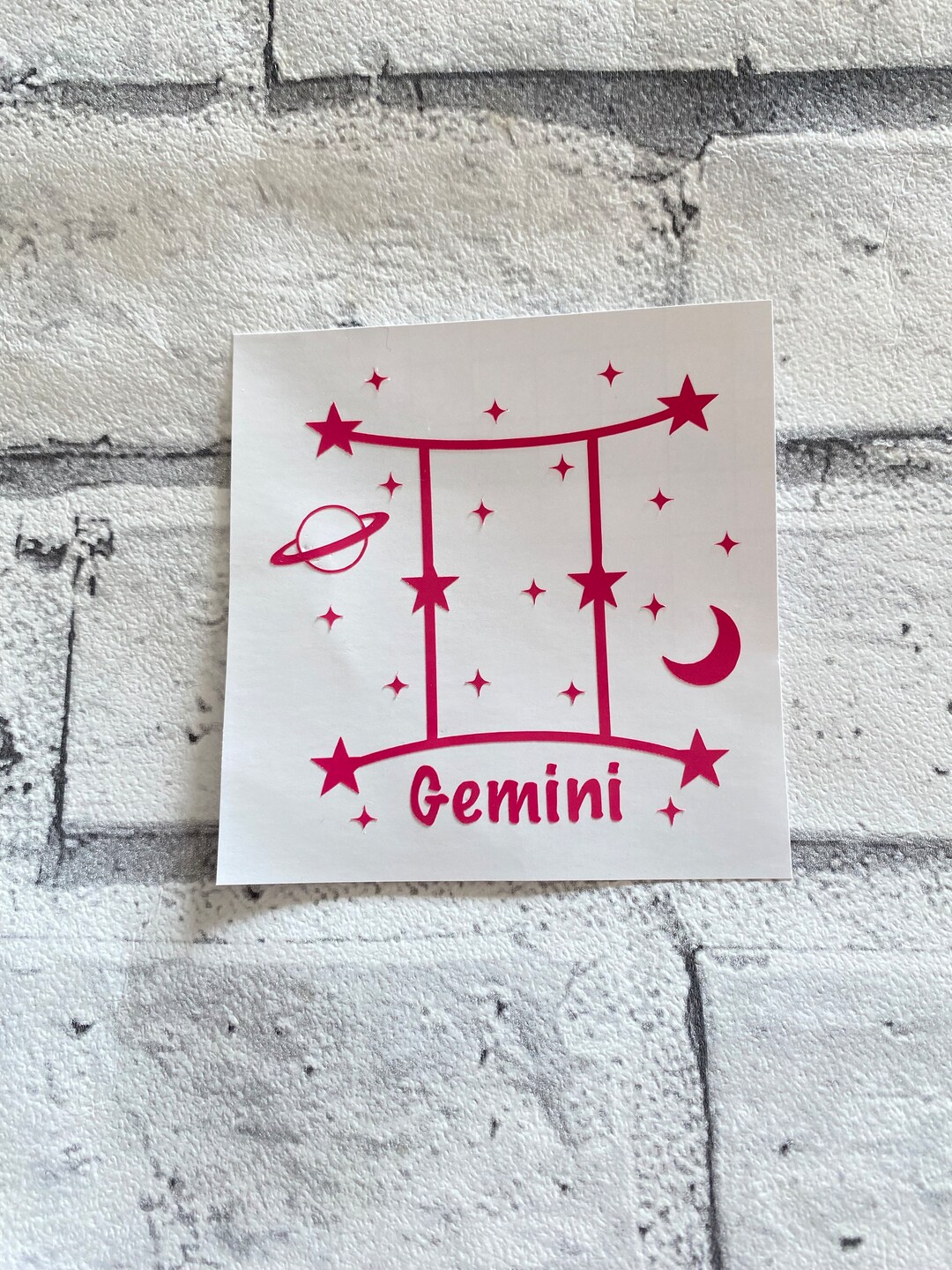 Gemini Vinyl Decal, Gemini Sticker, Star Sign Vinyl Sticker, Zodiac ...