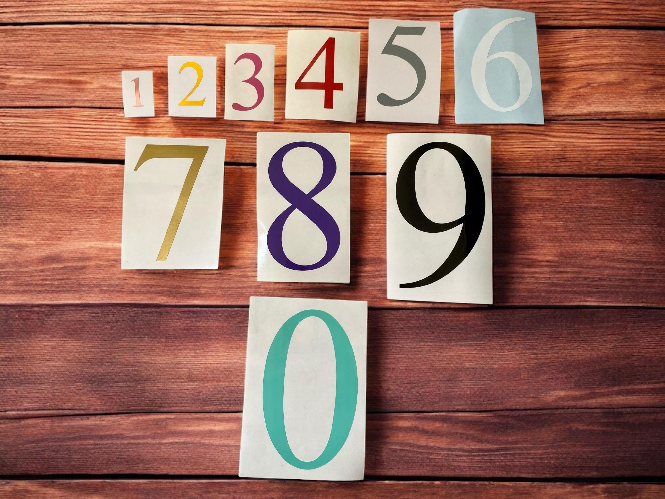 Custom Vinyl Number Stickers | House, Door & Wheelie Bin Numbers | Self ...