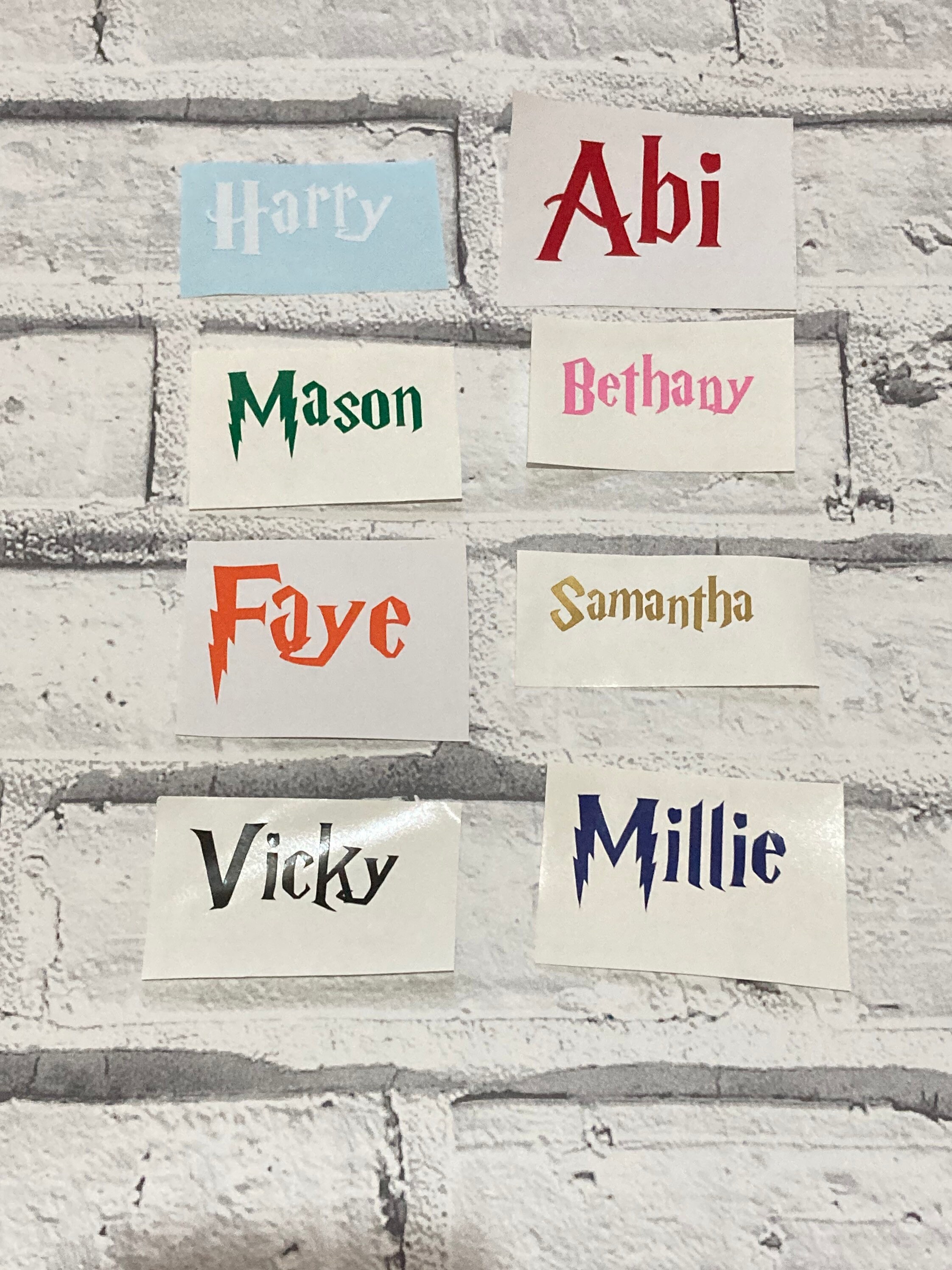 Personalised Name Label Harry Potter Style Name Label. Name - Etsy UK