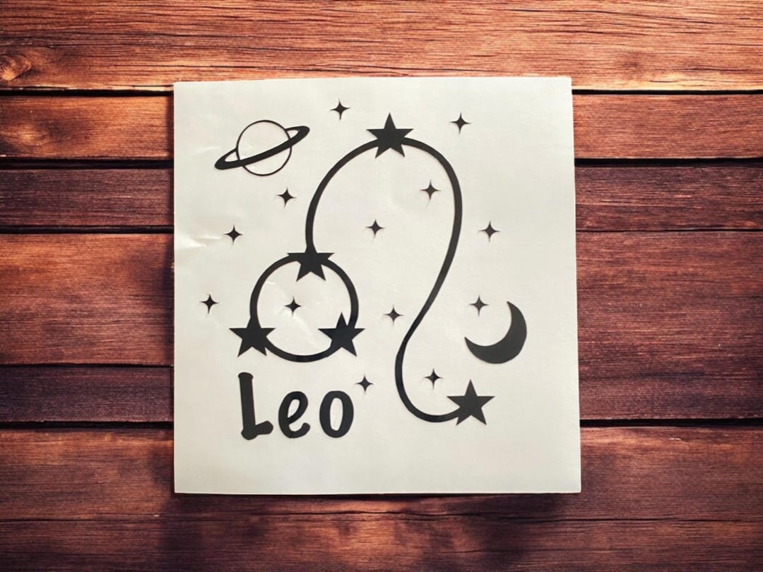 Leo Zodiac Vinyl Decal: Star Sign Sticker - Etsy