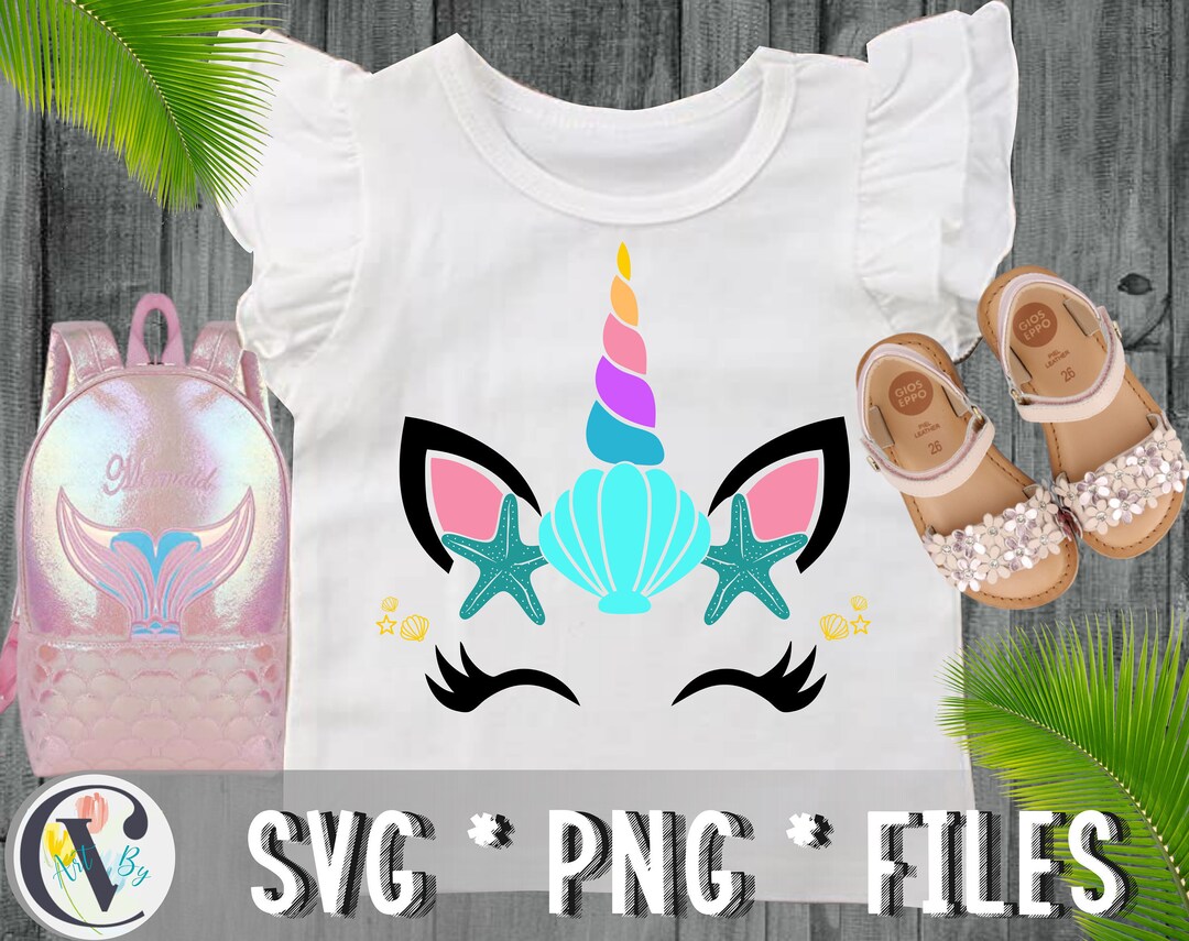 Mermaid Unicorn Svg, Unicorn Svg, Summer Svg, Mermaid Birthday Svg ...