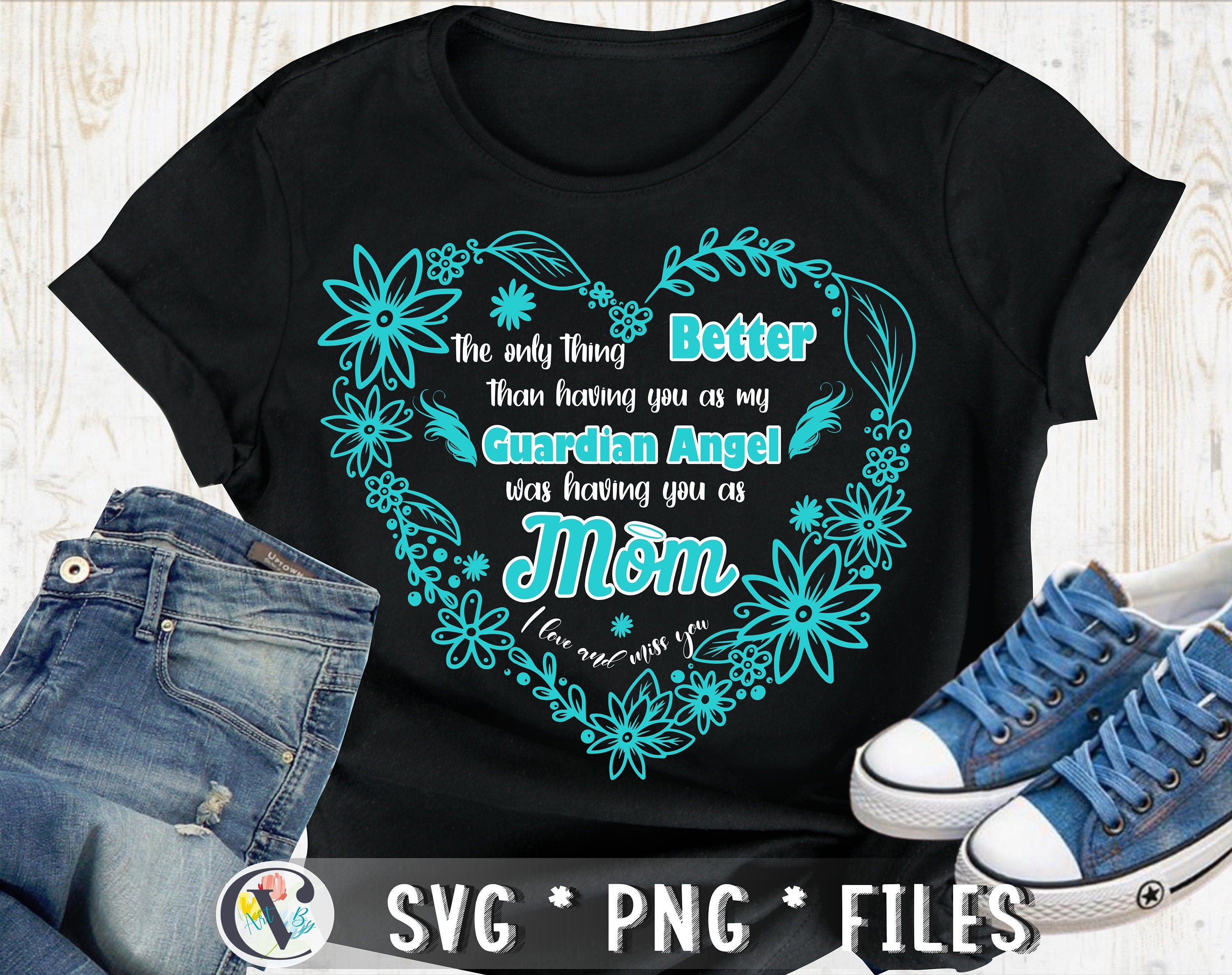 Memorial Mom Svg Mom Svg Guardian Angel Svg Loss of Mother - Etsy