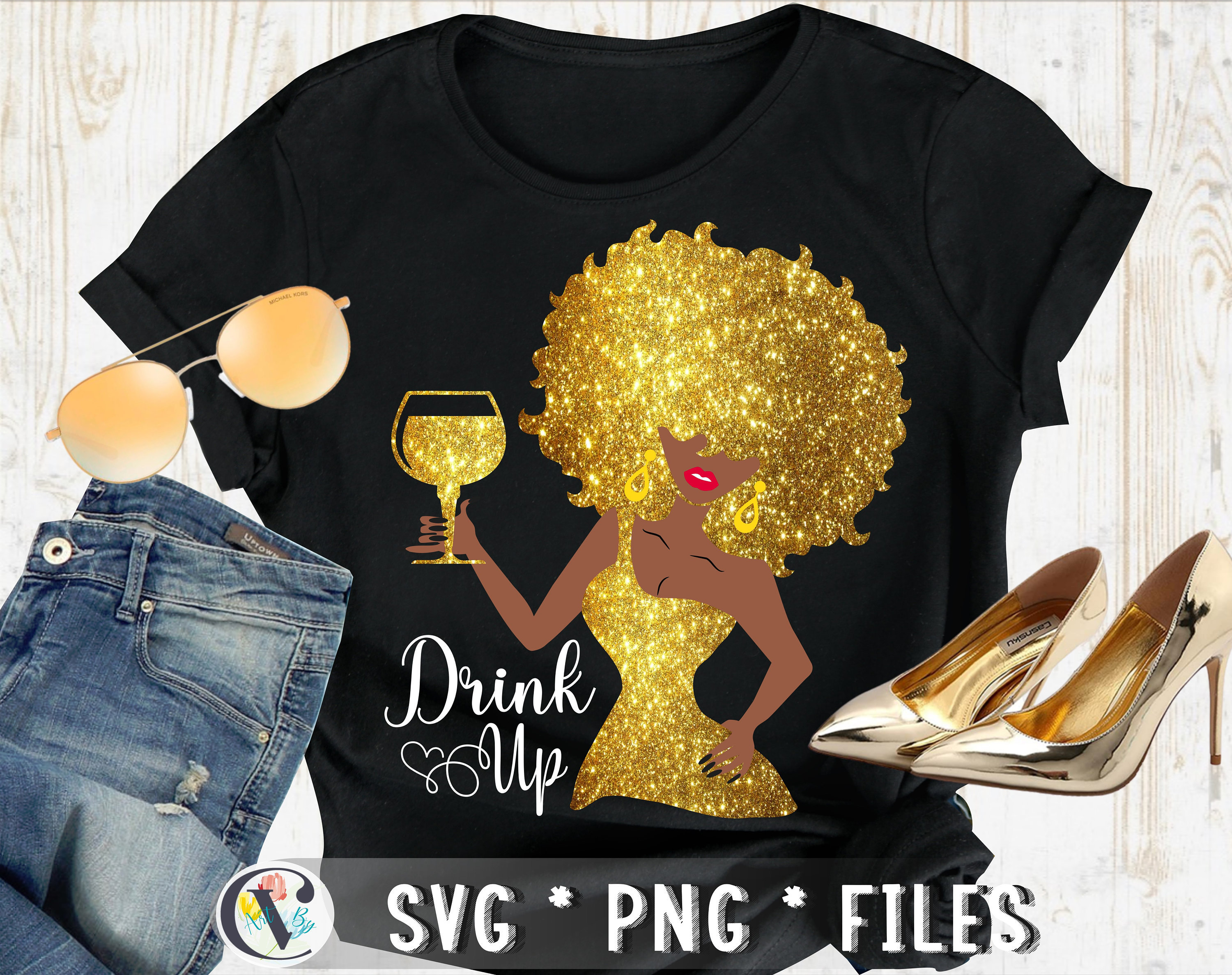 Wine Diva Svg Glass Afro Woman Birthday Svg Black Woman Svg Afro With