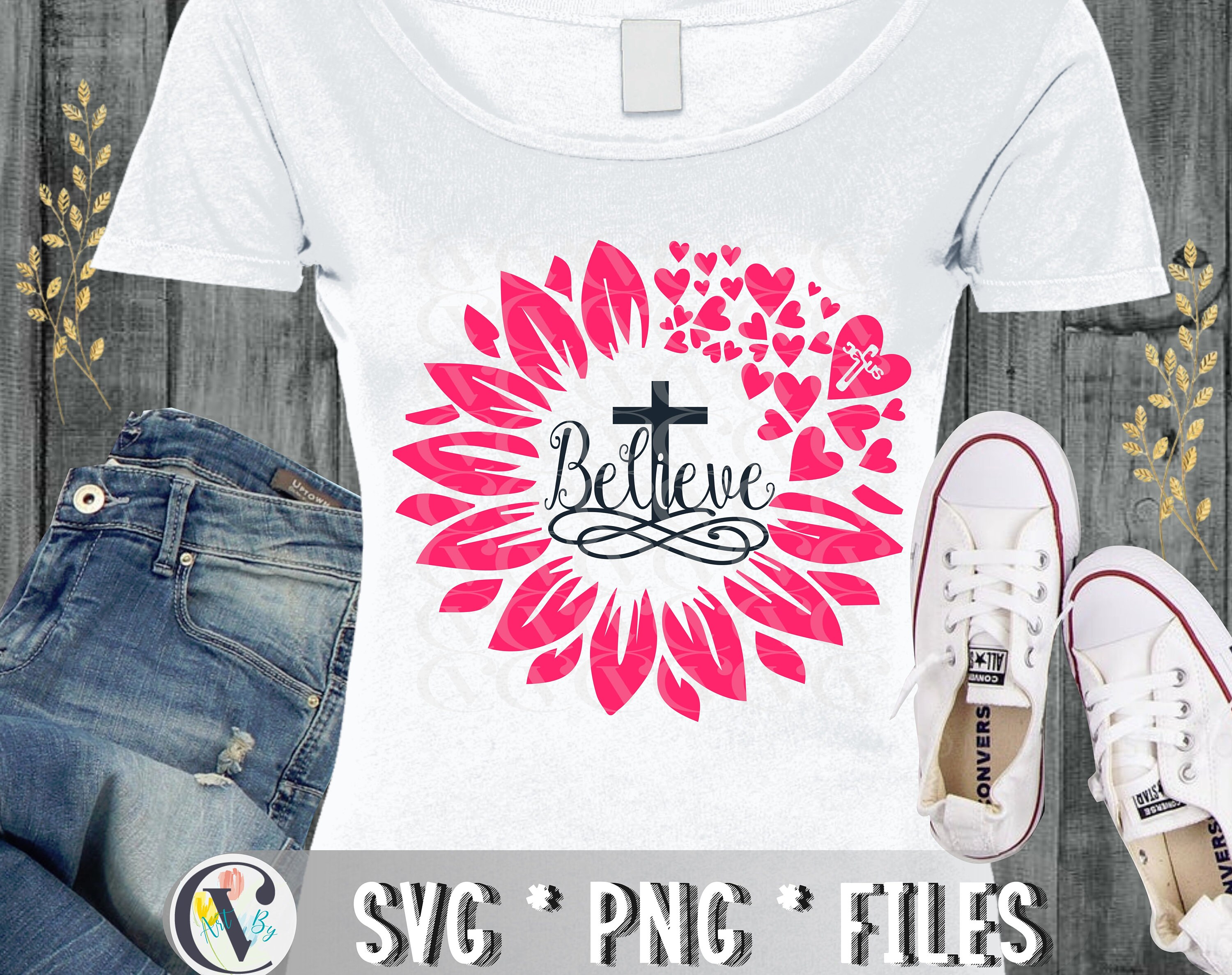 Sunflower Believe Svg Flower Jesus Svg Christian Svg - Etsy