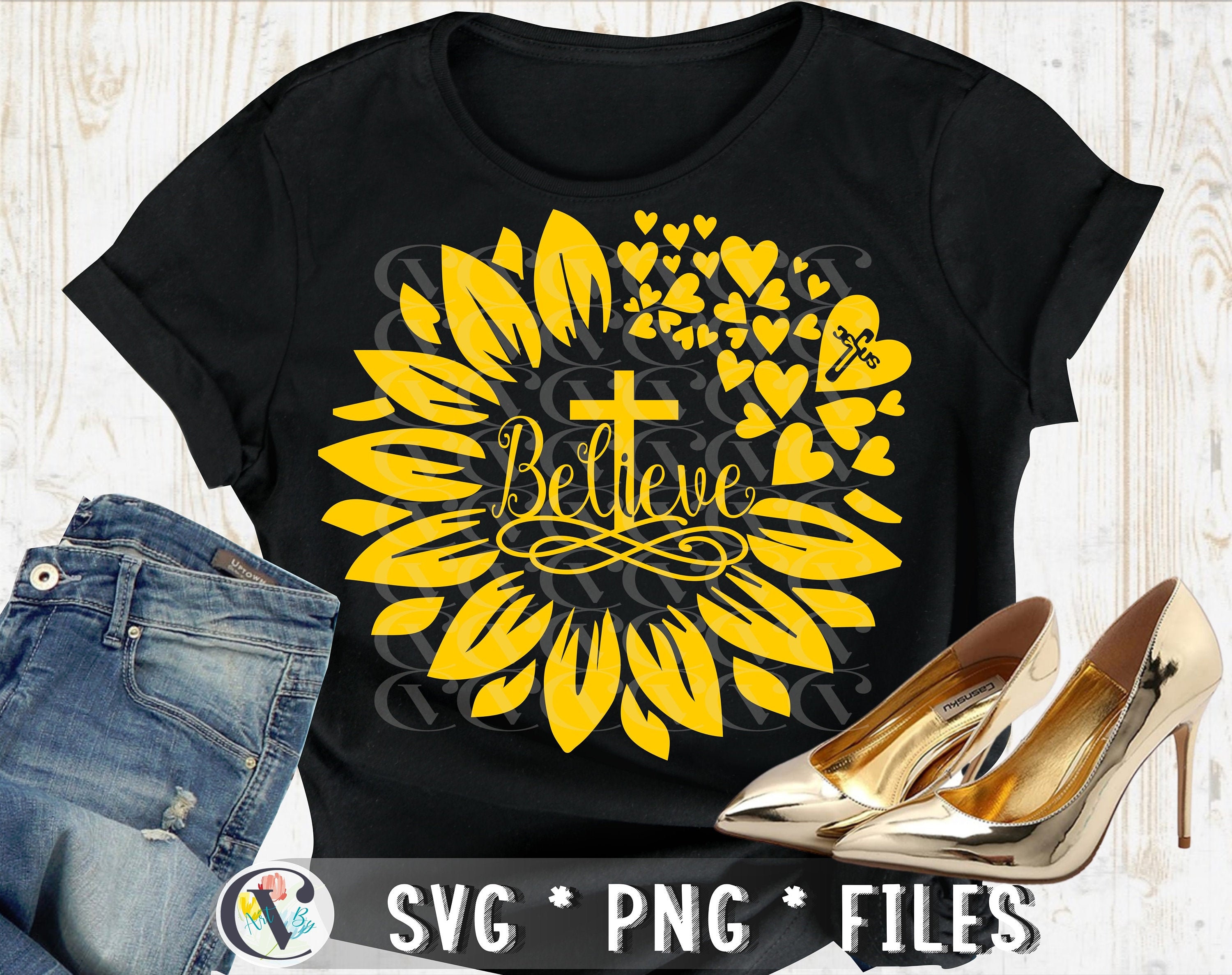 Sunflower Believe Svg Flower Jesus Svg Christian Svg - Etsy