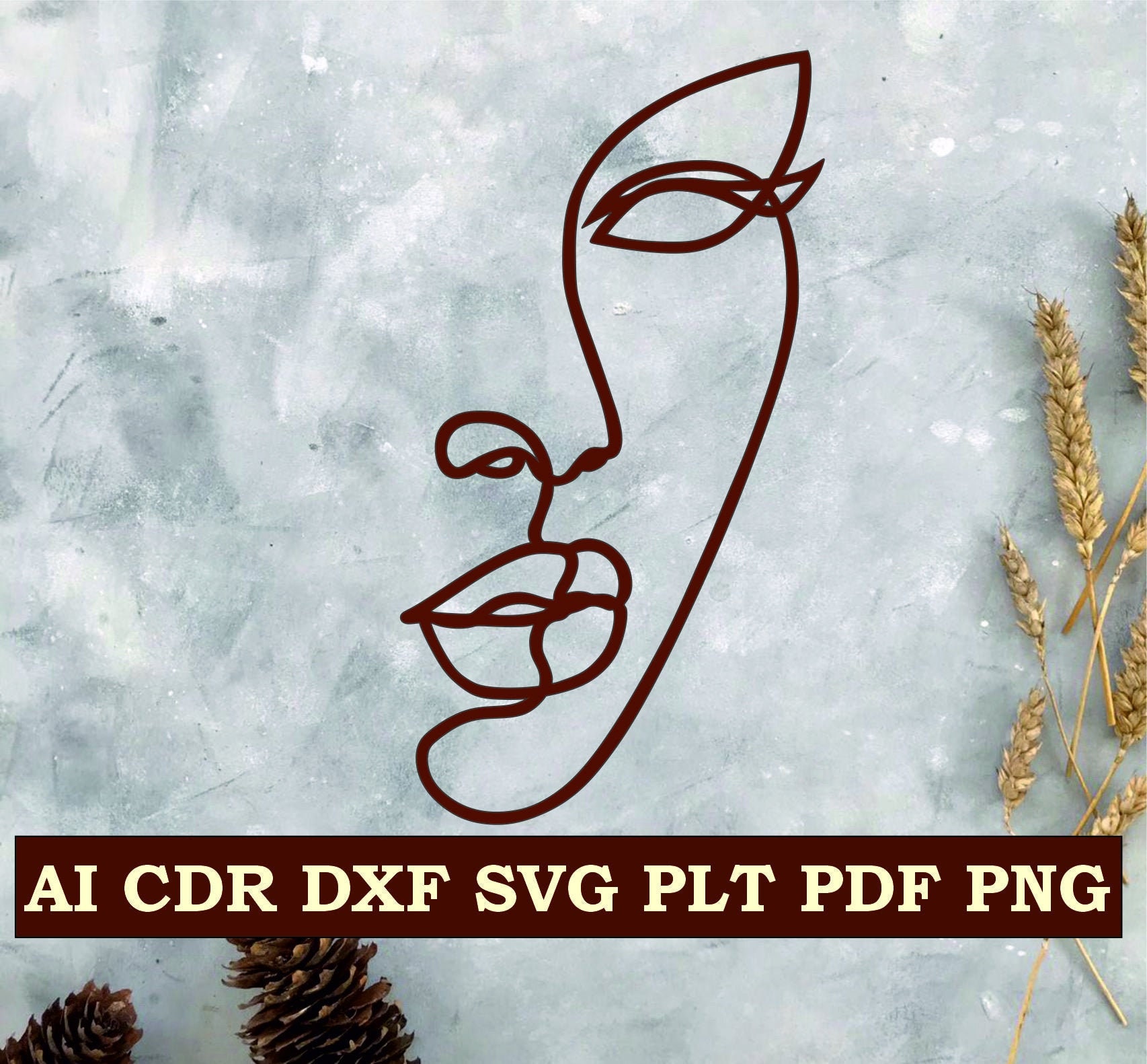 Woman Line Drawing Girl Svg Line Art Svg Files for Cricut | Etsy