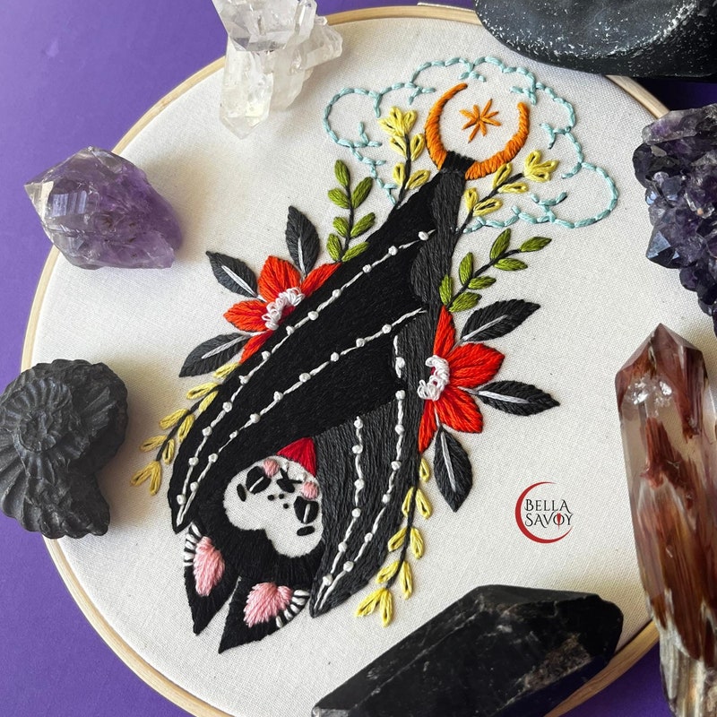 Bat Embroidery - Etsy