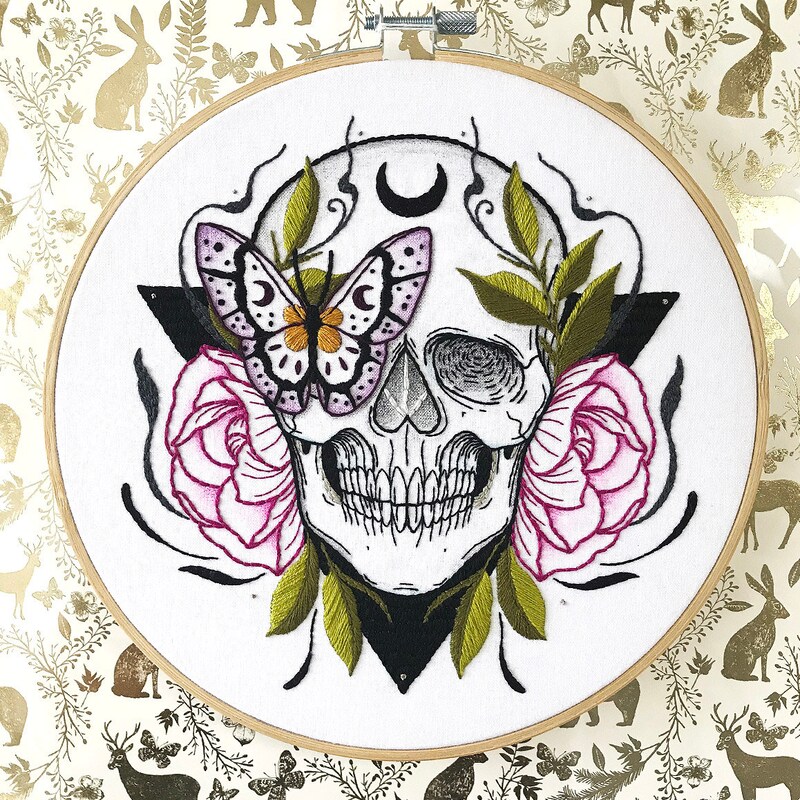 Skull Embroidery - Etsy