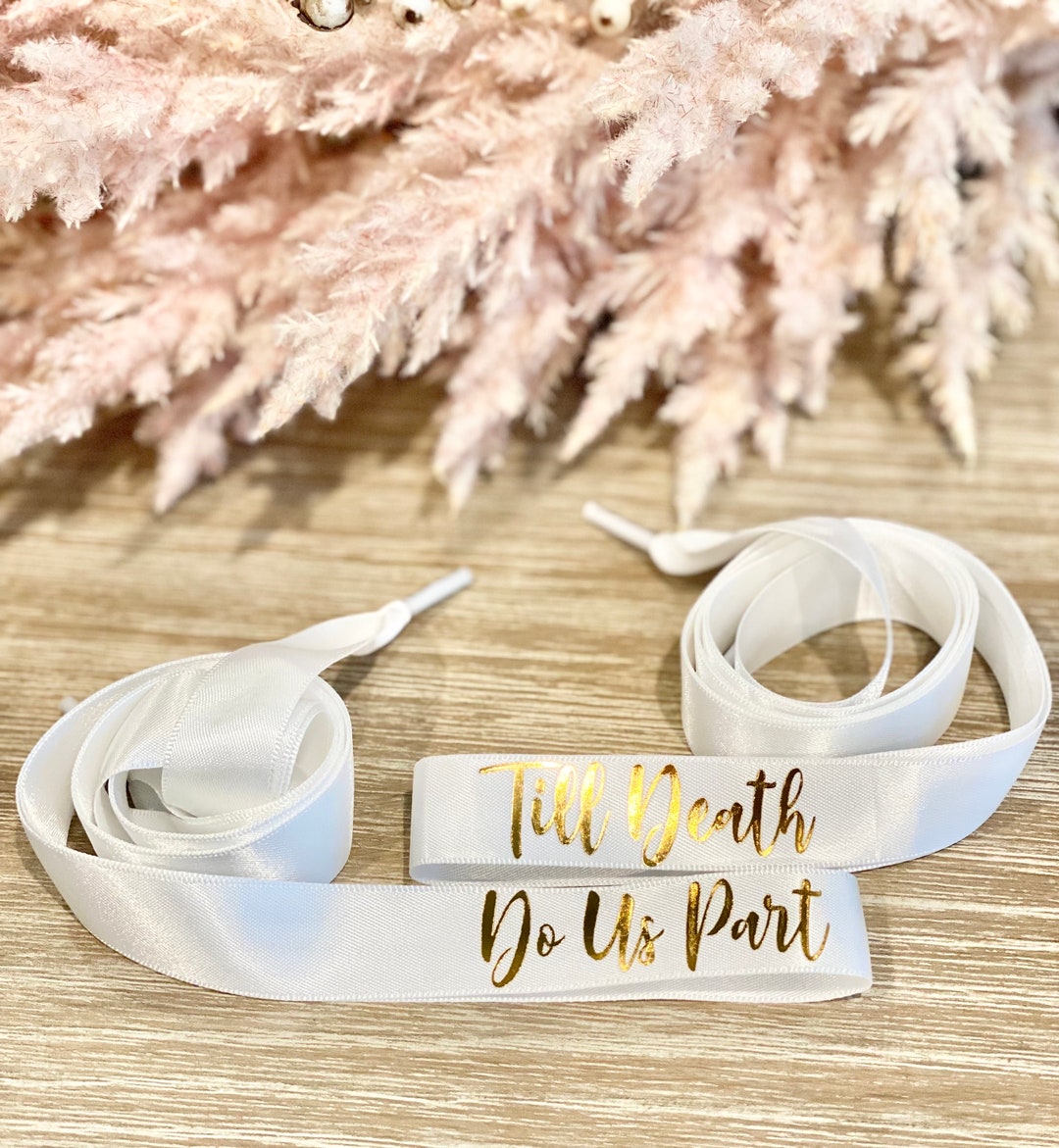 Custom Ribbon Shoelaces,wedding Gifts,bridal Shoelace,personalized ...