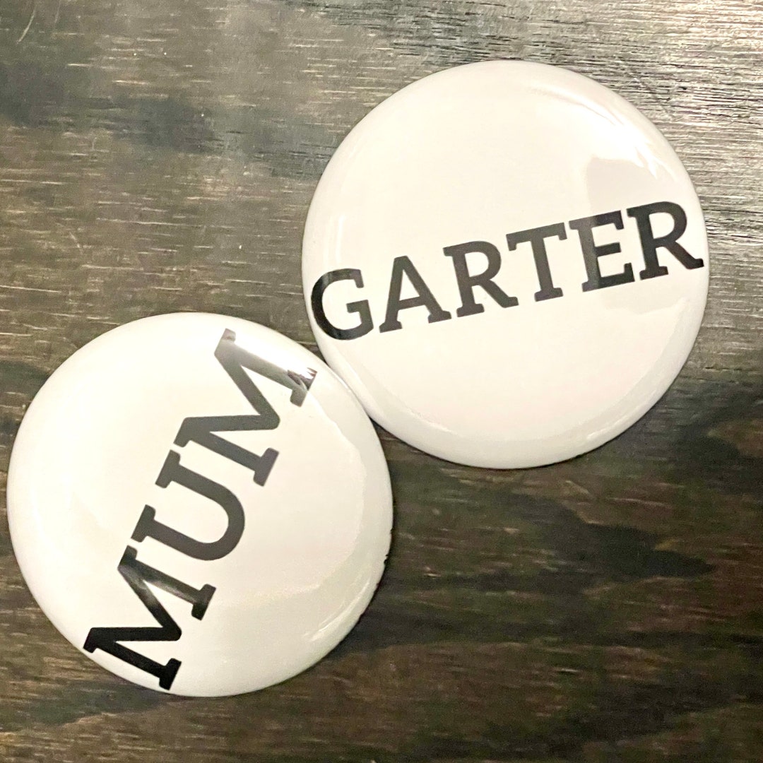 2-1/4" Mum Garter Minimalist Buttons, Homecoming Decor, Sarcastic ...