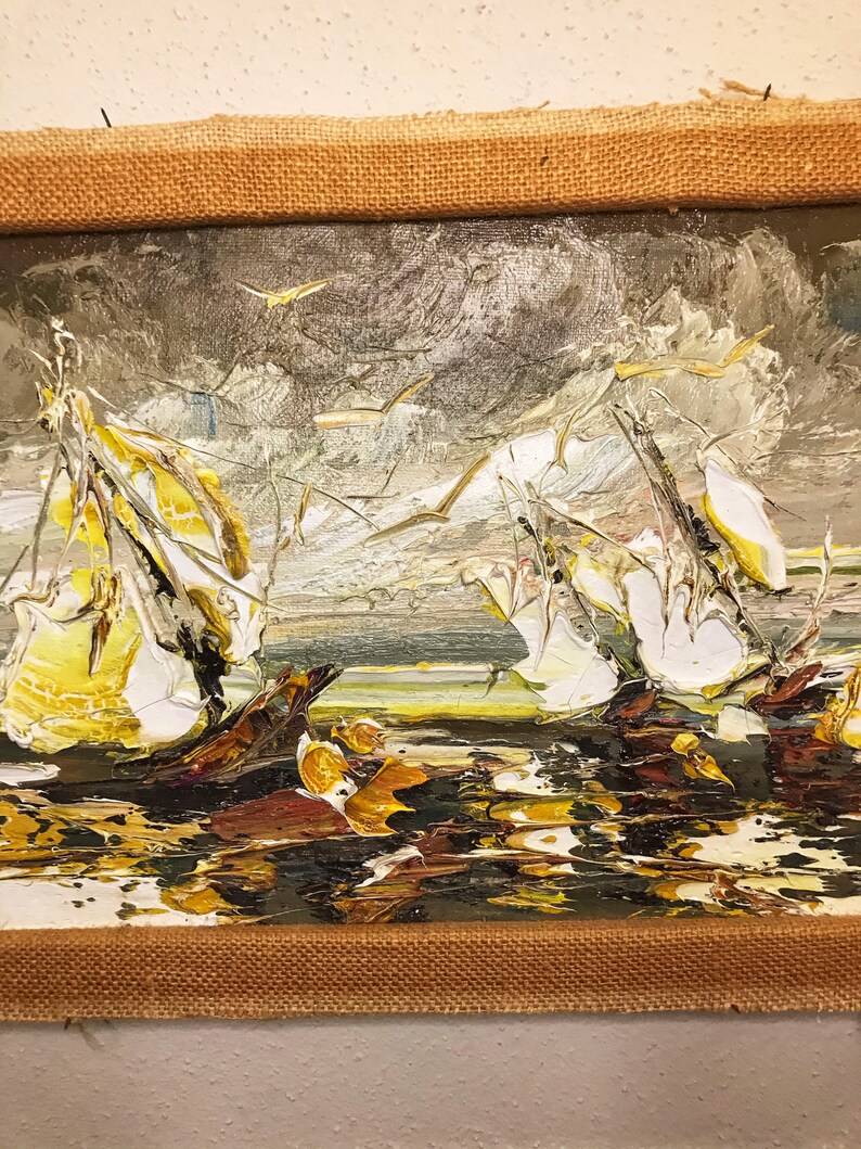 Jim Rabby Original Signed Impasto Oil Painting Sailboats 14x20 - Etsy