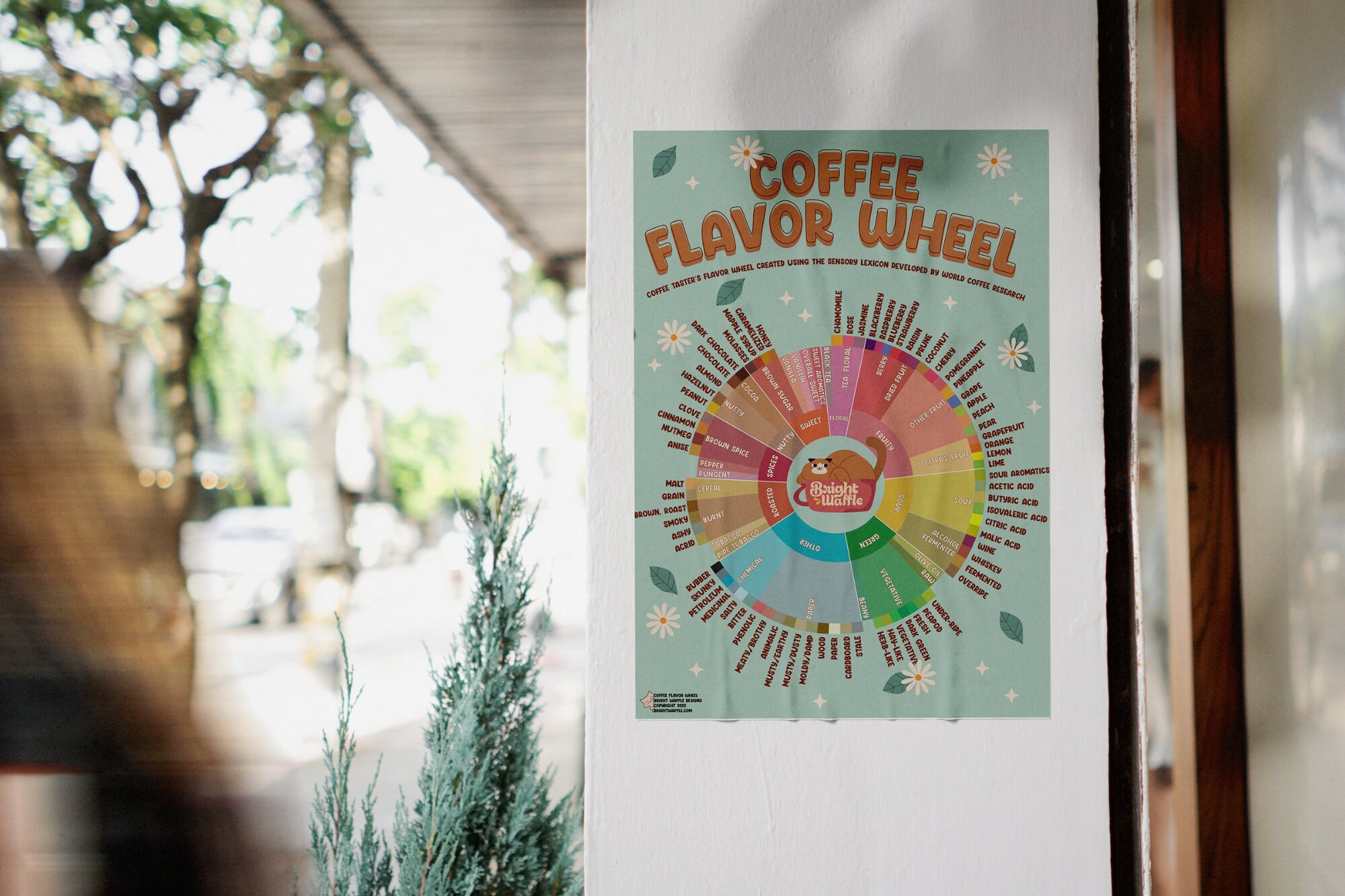 Coffee Flavor Wheel Art Print / arte mural, decoración de pared, regalo ...