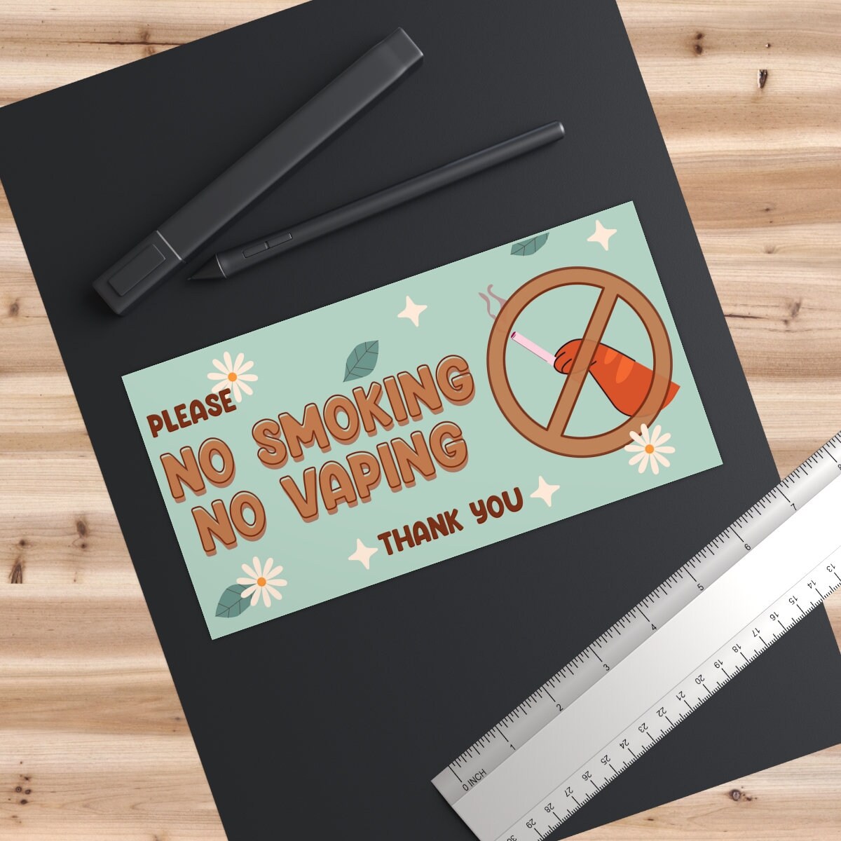 No Smoking No Vaping Sign Business Sign Coffee Shop Millennial Gen Z ...