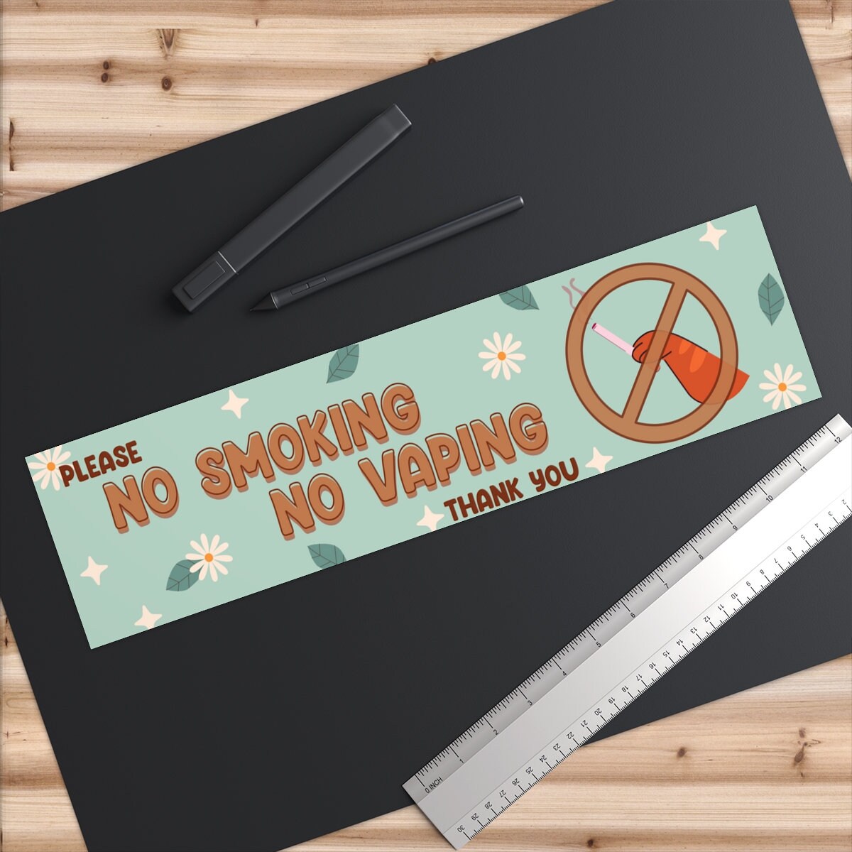 No Smoking No Vaping Sign Business Sign Coffee Shop Millennial Gen Z ...