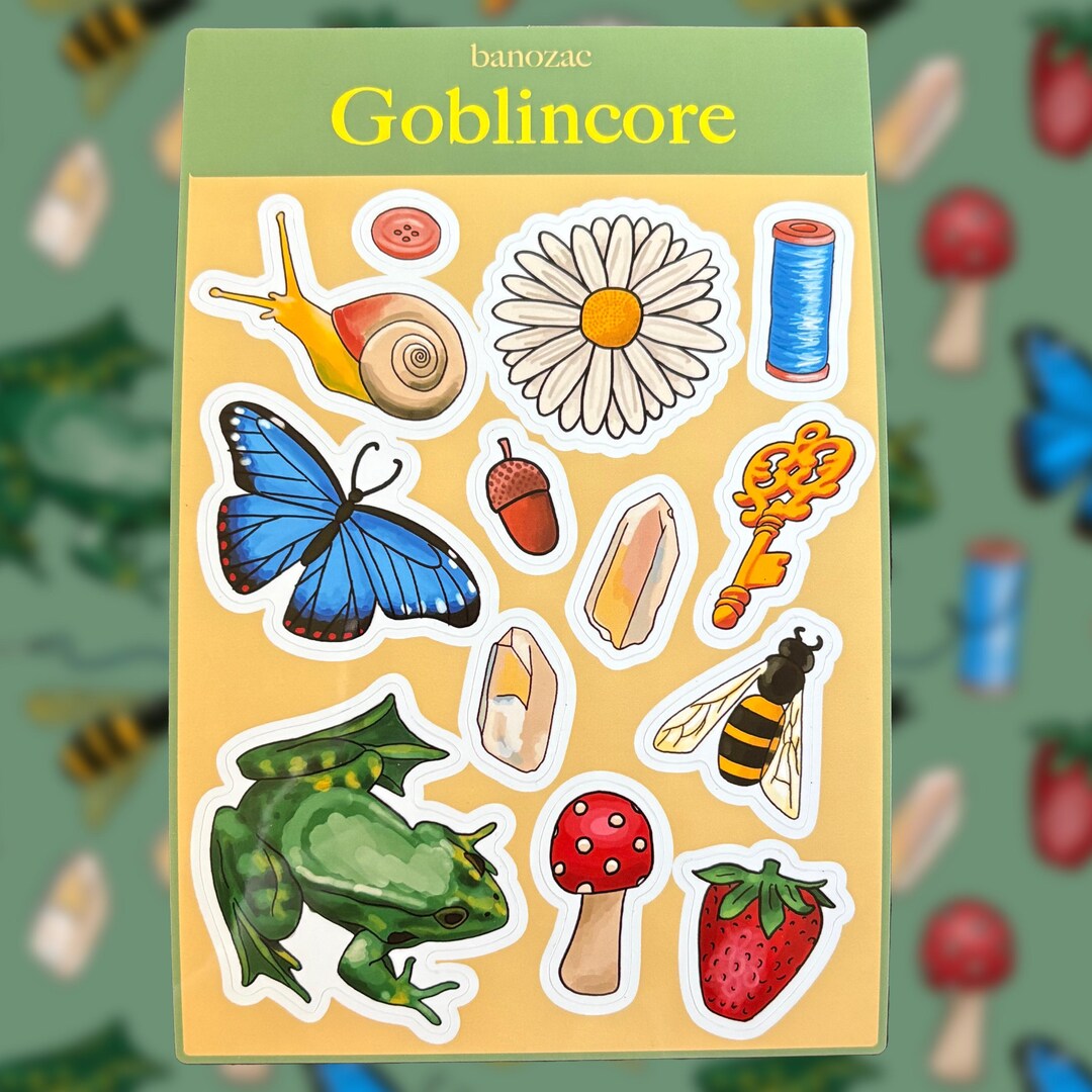 Goblincore Sticker Sheet- Trinket and Whimsy Stickers - Etsy