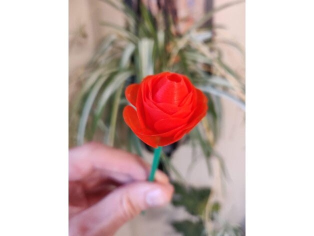 3D Printed Rose STL 3D Model Download - Etsy