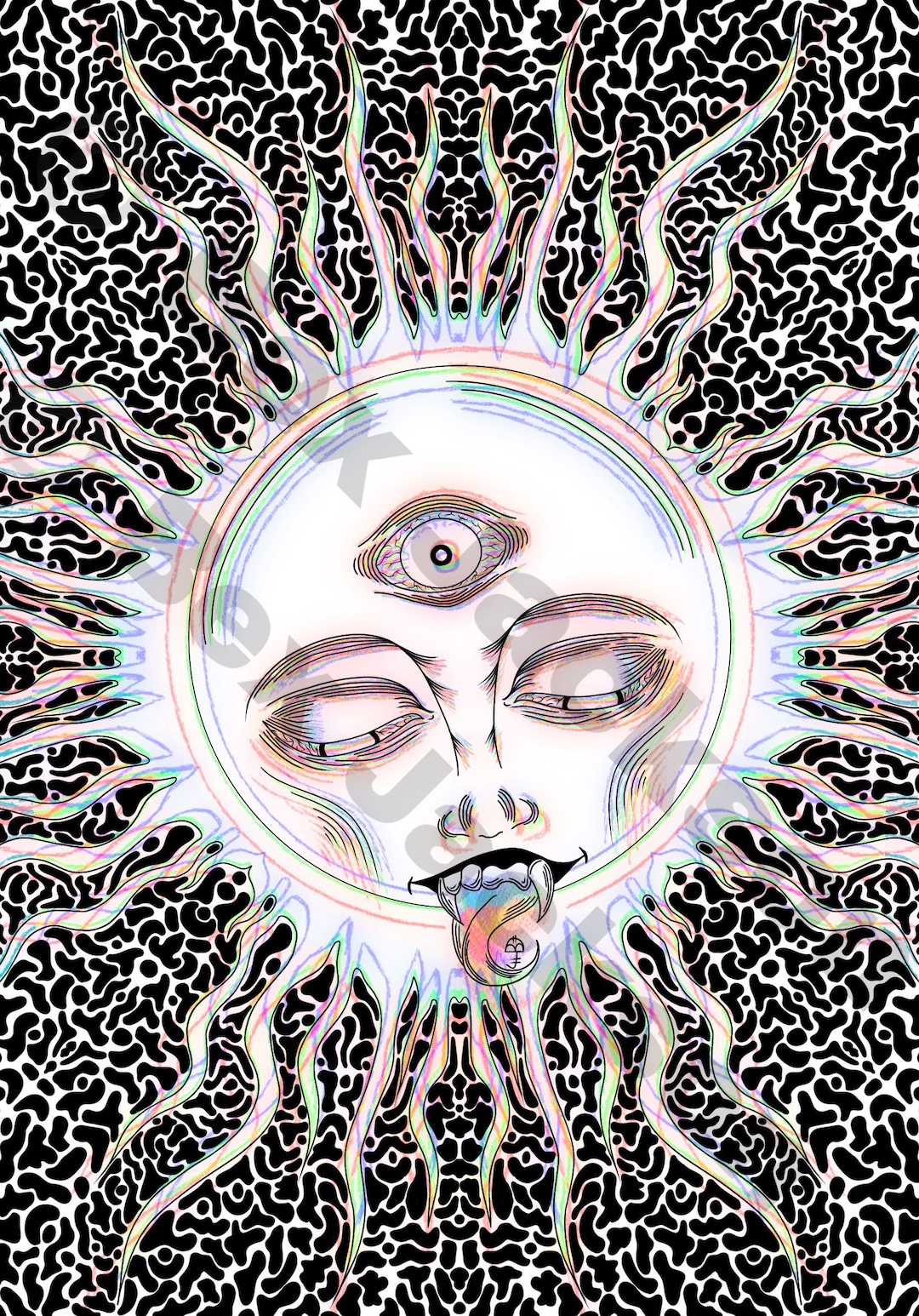 Demon Sun Art Print - Etsy