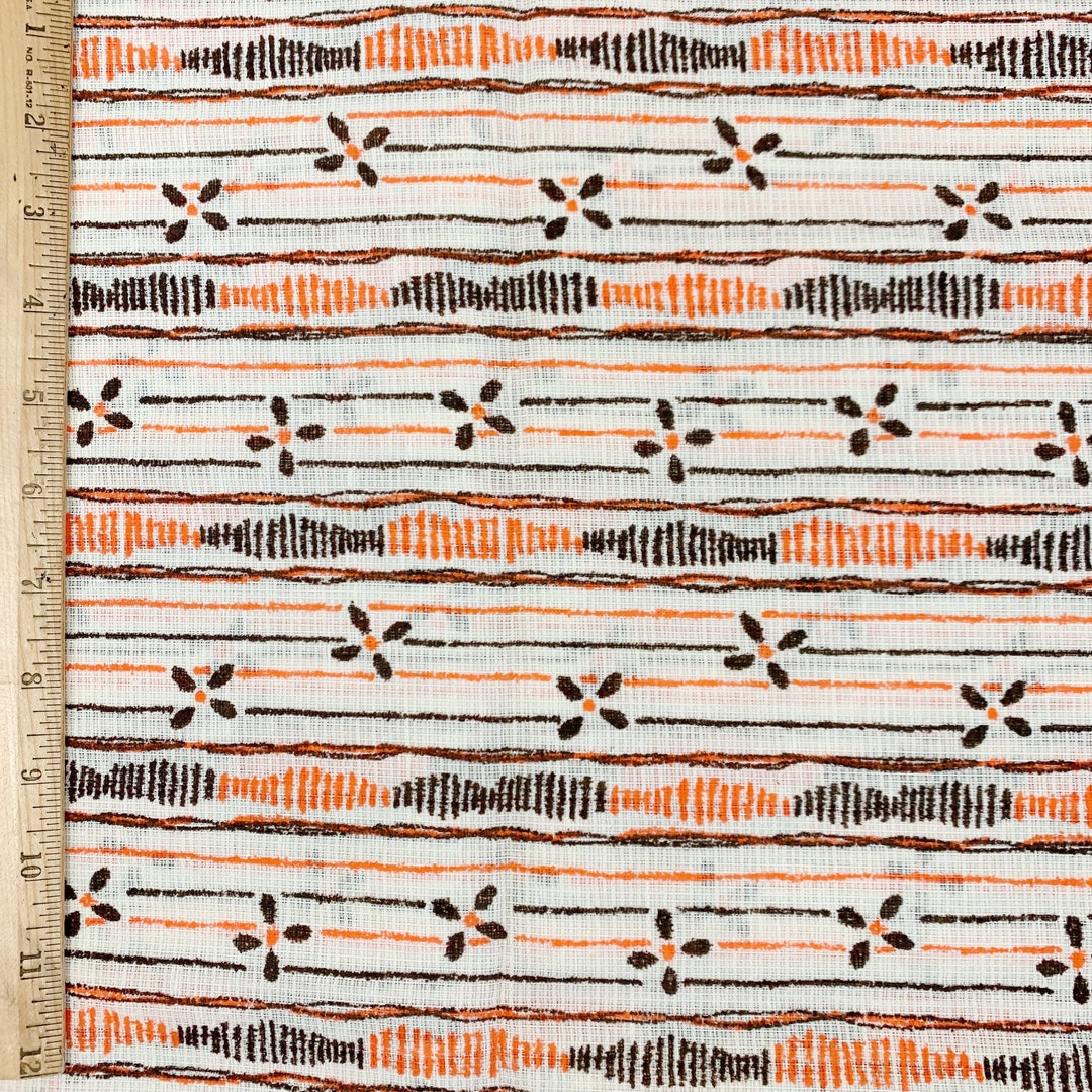 Vintage Fabric Dimity Open Weave Semi Sheer Retro Batik 2 Yds 13 X 44 ...