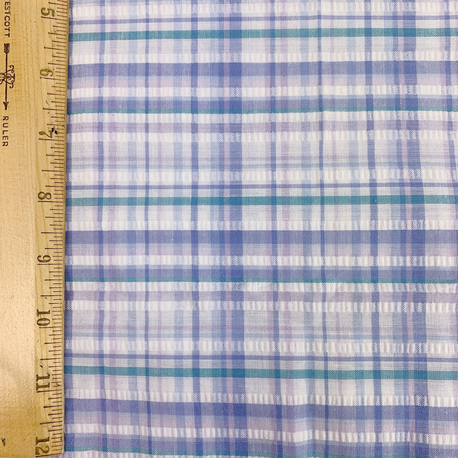 Vintage Plaid Seersucker Fabric Easter Spring Colors BTY 1 Yd - Etsy