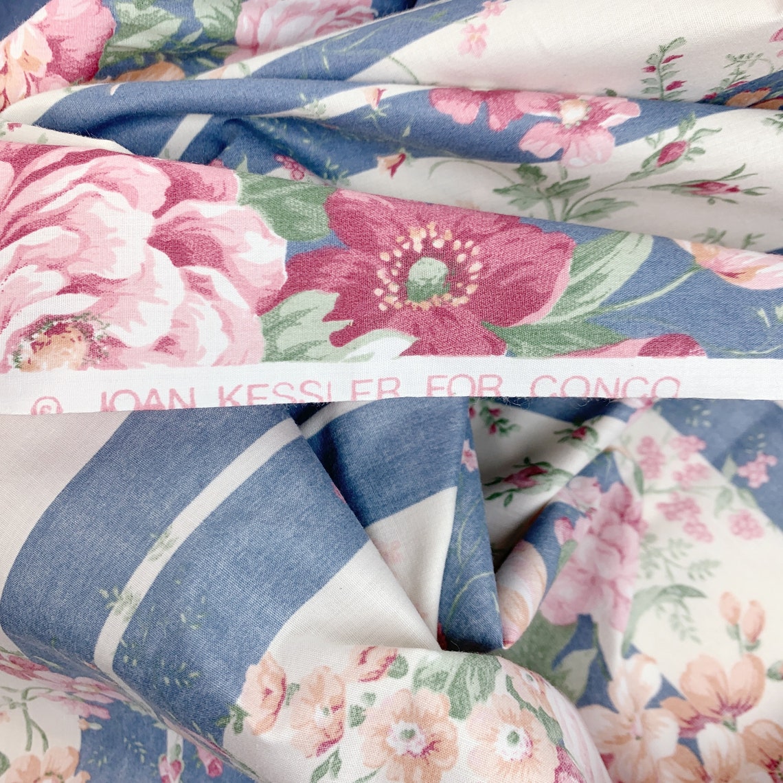 Vintage Fabric Joan Kessler for Concord Shabby Chic Wide - Etsy UK