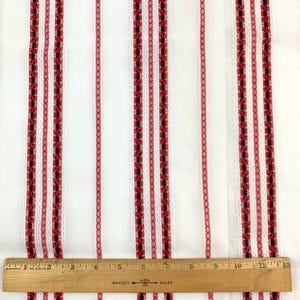 Vintage Fabric Semi Sheer Dimity Stripe Stripes Floral Leno Weave 1 Yd ...