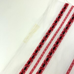 Vintage Fabric Semi Sheer Dimity Stripe Stripes Floral Leno Weave 1 Yd ...