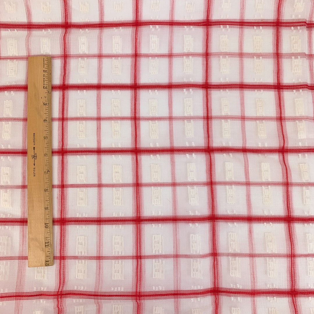 True Vintage Fabric Sheer Open Weave Window Pane Nylon Netting Dress ...