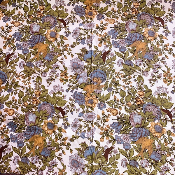 Waverly Blue Fabric - Etsy